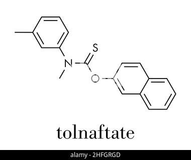 Tolnaftate antifungal drug molecule. Skeletal formula Stock Vector ...