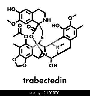 Trabectedin cancer drug molecule. Skeletal formula Stock Vector Image ...
