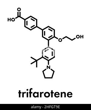 Trifarotene acne drug molecule. Skeletal formula Stock Vector Image ...