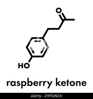 Raspberry ketone molecule. Primary aroma compound of raspberries. Used ...