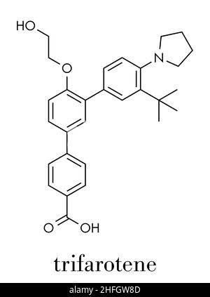 Trifarotene acne drug molecule. Skeletal formula Stock Vector Image ...