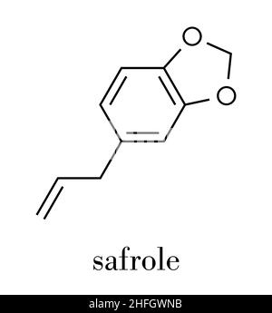 Safrole MDMA precursor molecule. Skeletal formula Stock Vector Image ...
