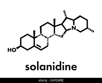 Solanidine potato toxin molecule. Skeletal formula Stock Vector Image ...