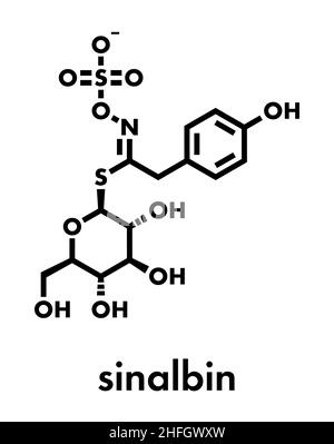 Sinalbin glucosinolate molecule. Present in seeds of white mustard ...