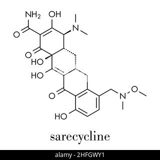 Skeletal formula of Tetracycline. Chemical molecule Stock Vector Image ...