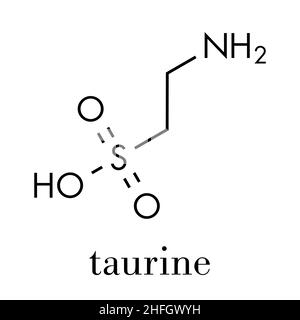 Taurine molecular structure. Taurine skeletal chemical formula ...