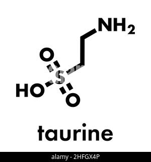 Taurine molecular structure. Taurine skeletal chemical formula ...