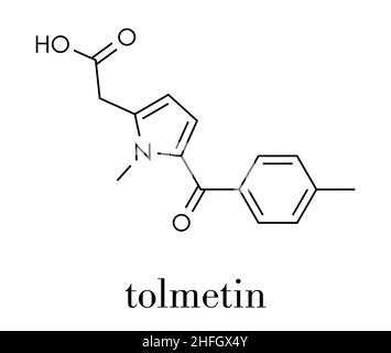Tolmetin NSAID drug molecule. Skeletal formula Stock Vector Image & Art ...