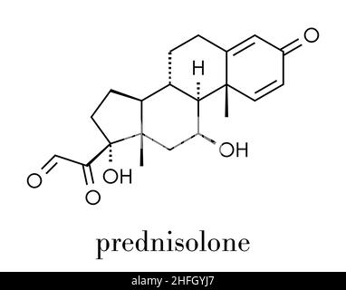 Cortisol molecular structure. Cortisol skeletal chemical formula ...