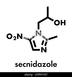 Secnidazole anti-infective drug molecule (nitroimidazole class ...