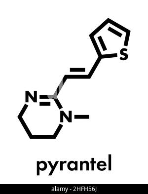 Pyrantel antinematodal drug molecule. Used to threat nematode ...
