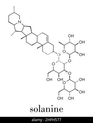Skeletal formula of Solanine. chemical molecule Stock Vector Image ...