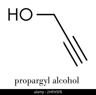 Propargyl alcohol molecule. Skeletal formula Stock Vector Image & Art ...