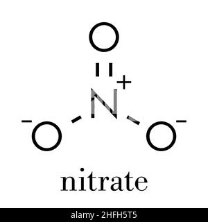 Nitrate anion molecule. Nitric acid salts containing this ion are ...