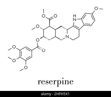 Skeletal formula of Reserpine. chemical molecule Stock Vector Image ...