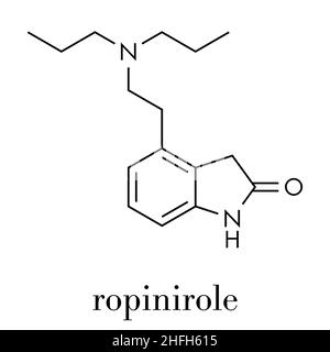 Ropinirole drug molecule. Skeletal formula Stock Vector Image & Art - Alamy