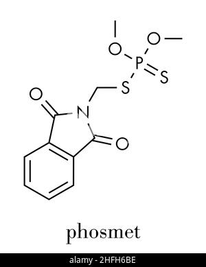 Phosmet organophosphate insecticide molecule. Skeletal formula Stock ...