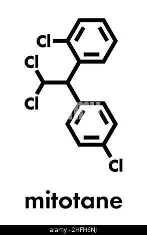 Mitotane cancer drug molecule. Skeletal formula Stock Vector Image ...