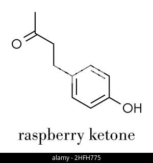 Raspberry ketone molecule. Primary aroma compound of raspberries. Used ...