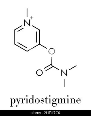 Pyridostigmine cholinesterase drug molecule. Used in treatment of ...
