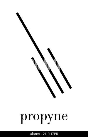 Propyne molecule. Skeletal formula Stock Vector Image & Art - Alamy