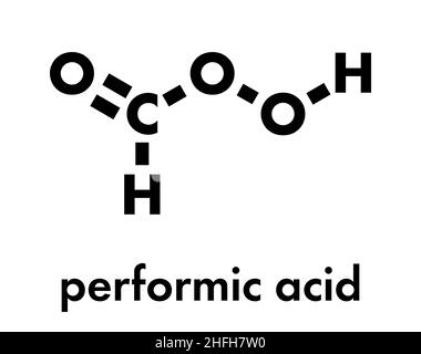 Performic acid (PFA) disinfectant molecule. Used as disinfectant and ...