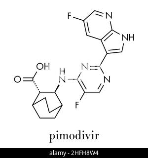 Pimodivir influenza drug molecule. Skeletal formula Stock Vector Image ...