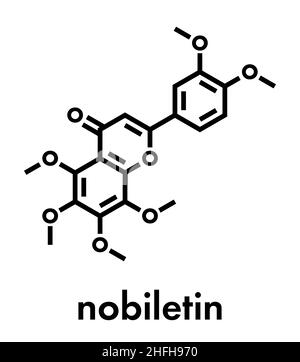 Nobiletin flavonoid molecule. Skeletal formula Stock Vector Image & Art ...