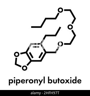 Piperonyl butoxide (PBO) pesticide synergist molecule. Increases ...