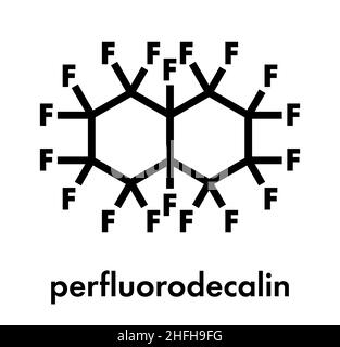 Perfluorodecalin fluorocarbon molecule. Used as component of artificial ...