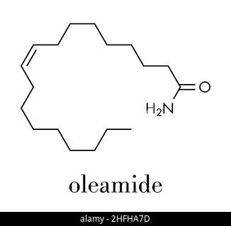 Oleamide molecule. Skeletal formula Stock Vector Image & Art - Alamy