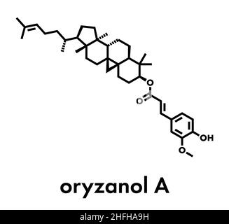 Cycloartenol ferulate or oryzanol A molecule. Major component of gamma ...