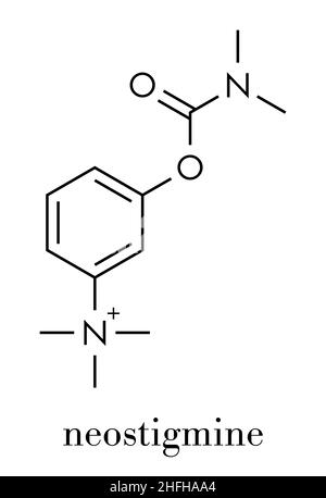 Skeletal formula of Neostigmine. Drug chemical molecule Stock Vector ...