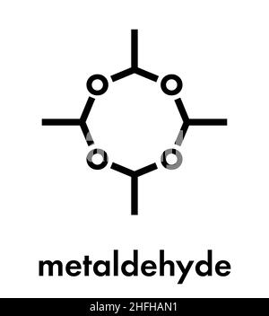 Metaldehyde pesticide molecule. Used against slugs and snails and as ...