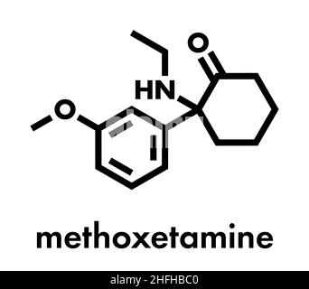 Skeletal formula of Ketamine. Drug chemical molecule Stock Vector Image ...
