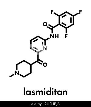 Lasmiditan migraine drug molecule. Skeletal formula Stock Vector Image ...
