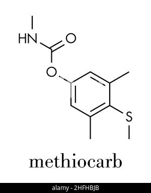 Methiocarb pesticide molecule. Skeletal formula Stock Vector Image ...