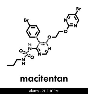 Macitentan pulmonary arterial hypertension drug molecule. Belongs to ...