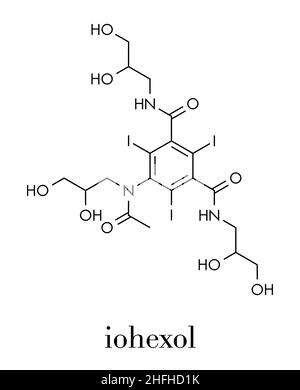 Iohexol molecule. It is contrast agent used in myelography and contrast ...