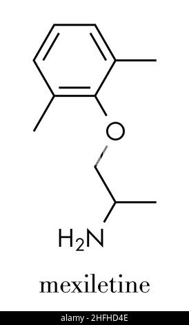Mexiletine drug molecule. Skeletal formula Stock Vector Image & Art - Alamy