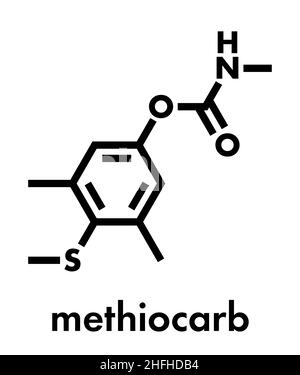 Methiocarb pesticide molecule. Skeletal formula Stock Vector Image ...