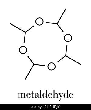 Metaldehyde pesticide molecule. Used against slugs and snails and as ...