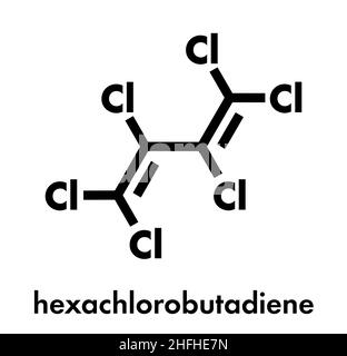Hexachlorobutadiene (HBCD) solvent molecule. Also used as algicide and ...