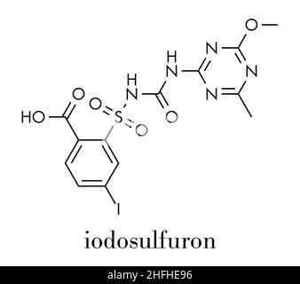 Iodosulfuron herbicide molecule. Skeletal formula Stock Vector Image ...