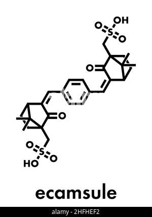 Ecamsule sunscreen molecule (UV filter). Skeletal formula Stock Vector ...