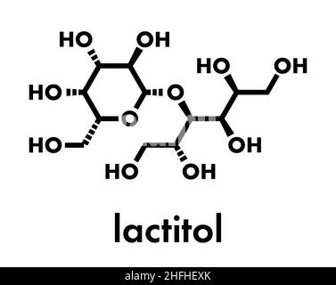 Lactitol sweetener and laxative molecule. Skeletal formula Stock Vector ...