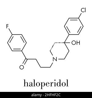 Skeletal formula of Haloperidol. Drug chemical molecule Stock Vector ...