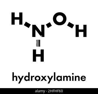 Hydroxylamine molecule. Skeletal formula Stock Vector Image & Art - Alamy