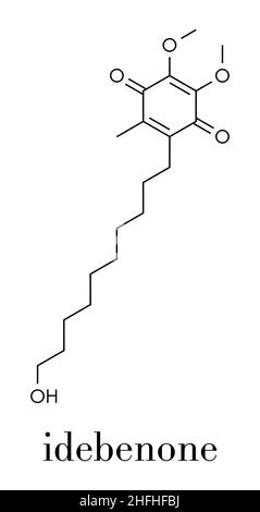 Idebenone drug molecule. Skeletal formula Stock Vector Image & Art - Alamy