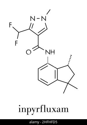 Inpyrfluxam fungicide molecule. Skeletal formula Stock Vector Image ...